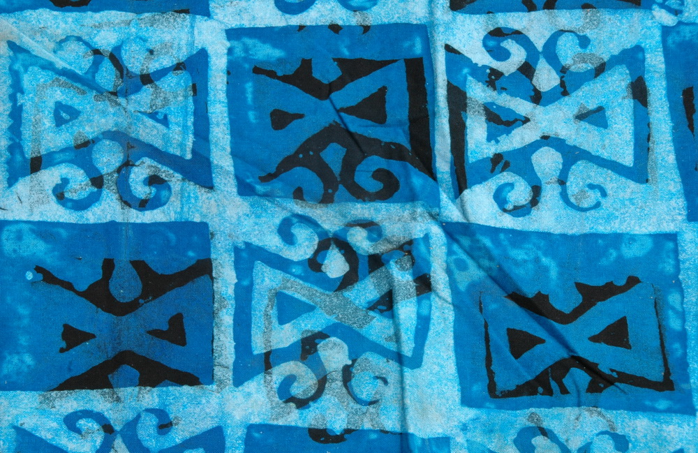 Afrikanischer Stoff - Afrika Batik - Farbenfroh Blau - Afrikasia.de