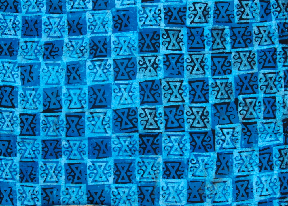 Afrikanischer Stoff - Afrika Batik - Farbenfroh Blau - Afrikasia.de